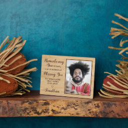 Custom Photo Family Remembrance Memorial Plaque | Zazzle