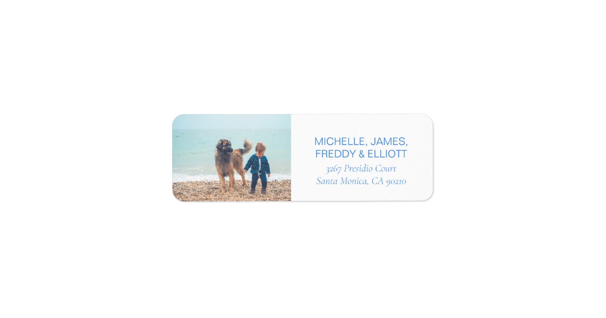 Custom Photo Family Return Address Label | Zazzle