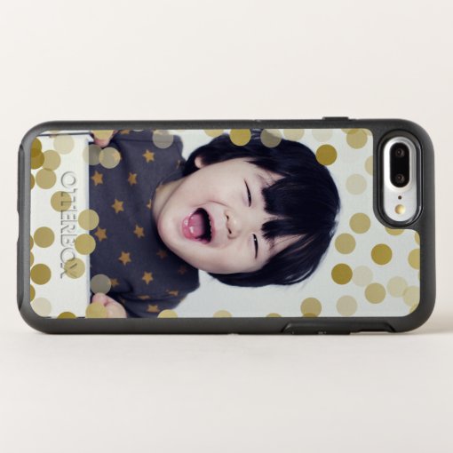 Custom Photo & Faux Gold Confetti Otterbox iPhone Case | Zazzle