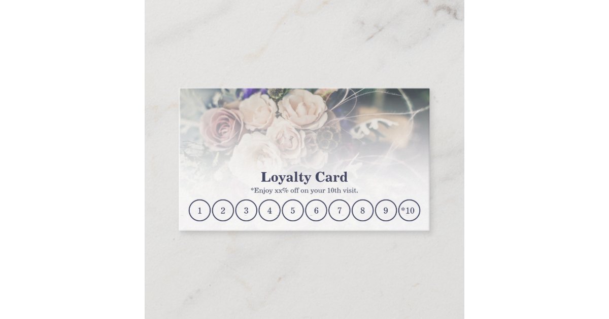 Custom Photo Florist Loyalty Card | Zazzle