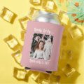 Custom Photo Fun Cool 40th Birthday Pink Can Cooler | Zazzle