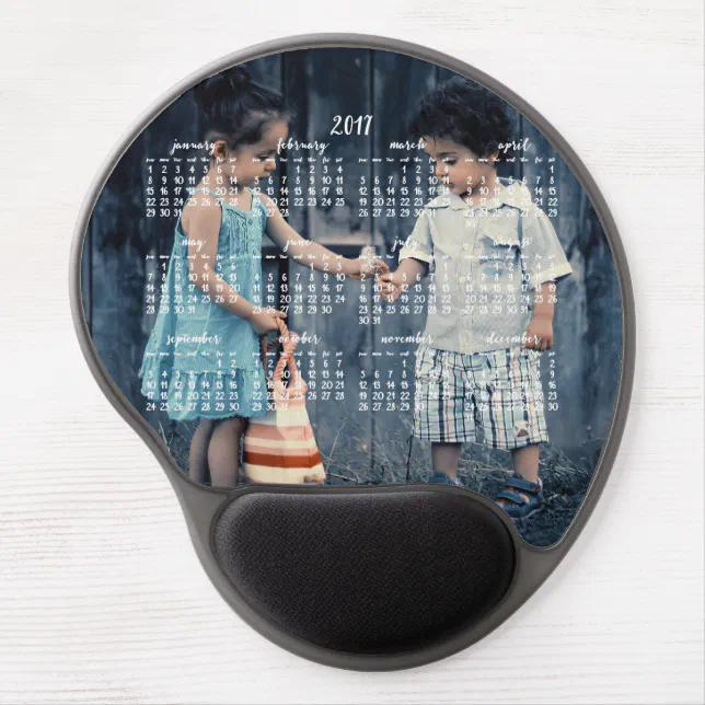 Custom Photo Gel Mouse Pad Calendar 2017 | Zazzle