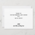 Custom Photo Gender Neutral Script Thank You Card | Zazzle