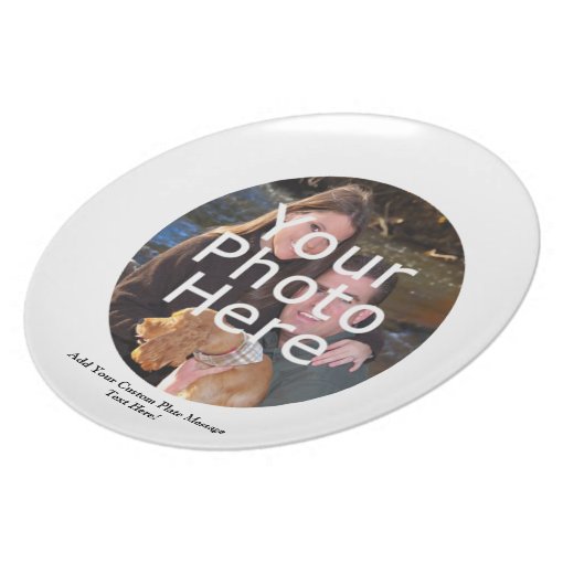 Custom Photo Gift Plate with Message | Zazzle