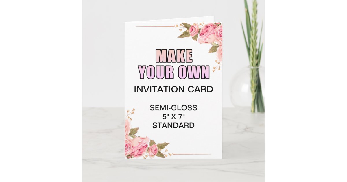 Custom Photo Glossy Bridal Shower Invitation Card | Zazzle