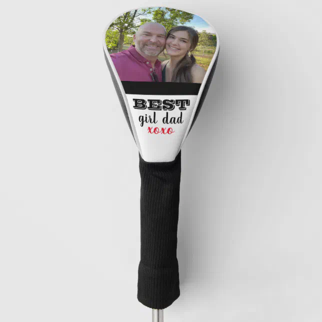Custom photo golf driver cover gift for a girl dad | Zazzle