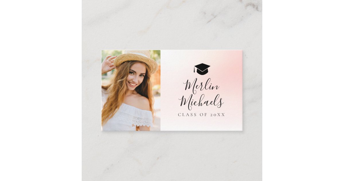 custom photo graduation name insert card | Zazzle