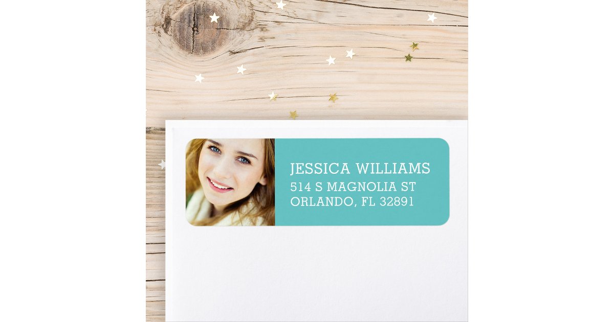 Custom Photo Graduation Return Address Label | Zazzle