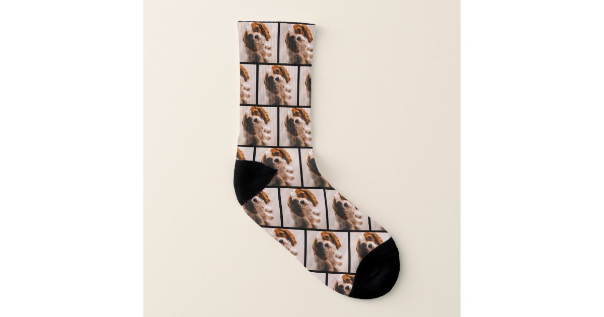 Custom photo grid collage socks | Zazzle