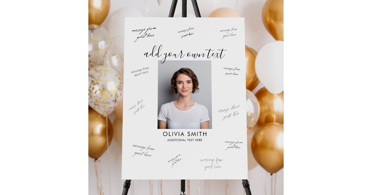 Custom Photo Guest Signature Foam Board | Zazzle