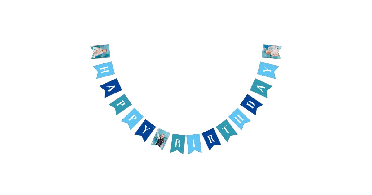 Custom Photo Happy Birthday Banner | Zazzle