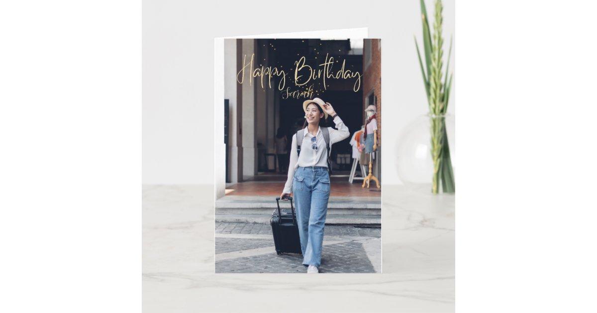 Custom Photo Happy Birthday Card | Zazzle