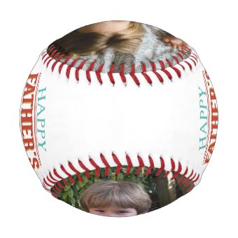 Custom Photo Happy Father's Day Papa Baseball | Zazzle