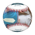 Custom Photo Happy Father's Day Papa Baseball | Zazzle