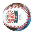 Custom Photo Happy Father's Day Papa Baseball | Zazzle