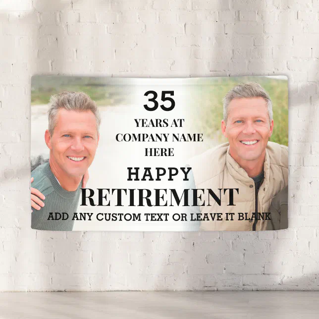 Custom Photo Happy Retirement Party Banner | Zazzle