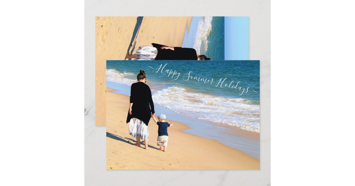 Custom Photo Happy Summer Holidays Card | Zazzle