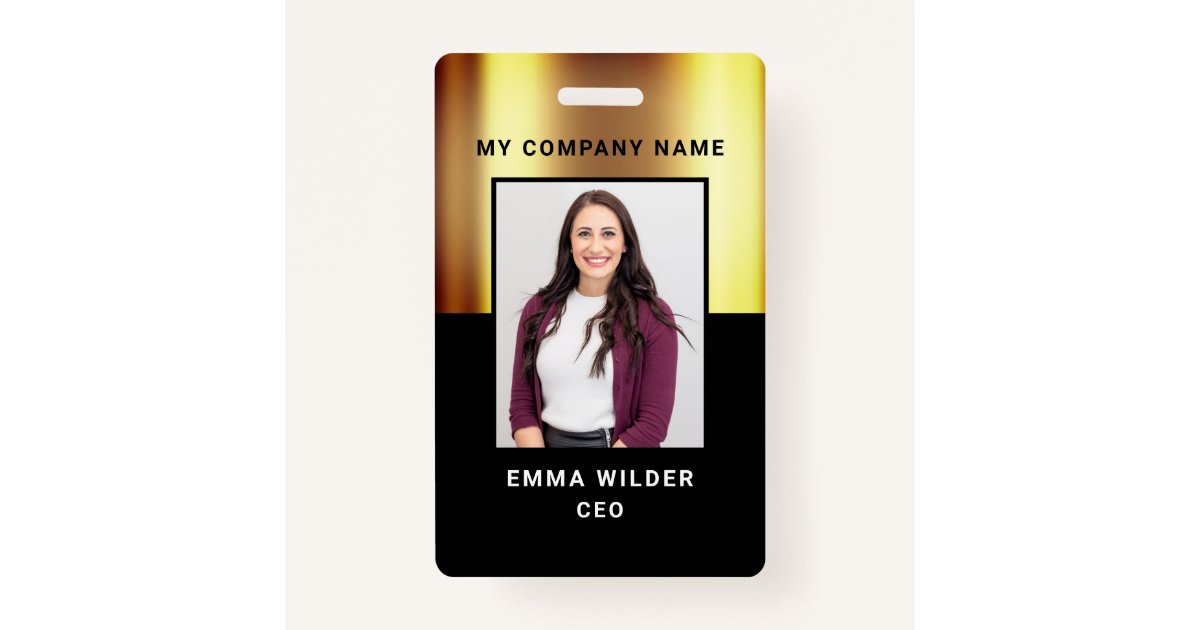 Custom Photo ID Badge | Zazzle