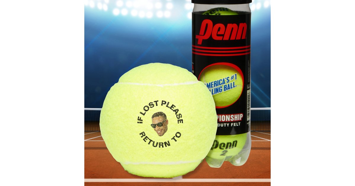 Custom Photo If Lost Please Return To Funny Tennis Balls | Zazzle