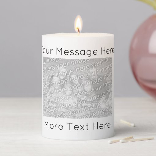 Custom photo image candle with personalized text | Zazzle