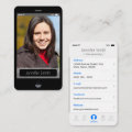 Custom Photo - iPhone iOS Style Business Card | Zazzle