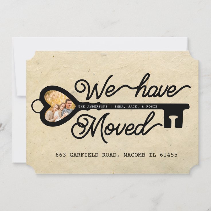 Custom Photo Key We Moved New Home Moving Announcement | Zazzle