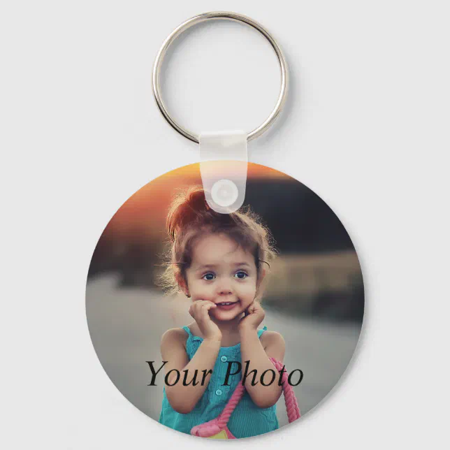 Custom Photo Keychain | Zazzle