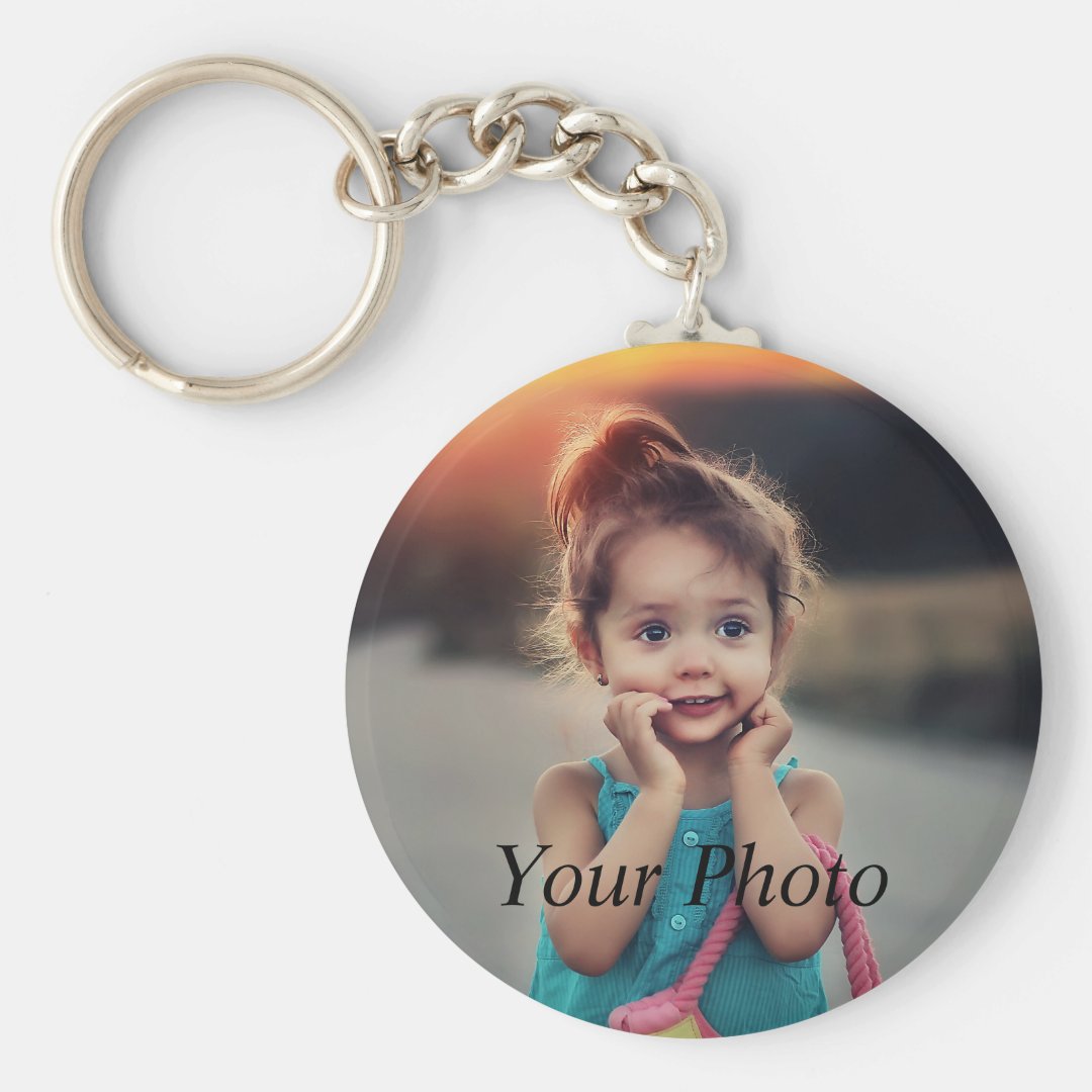 Custom Photo Keychain | Zazzle