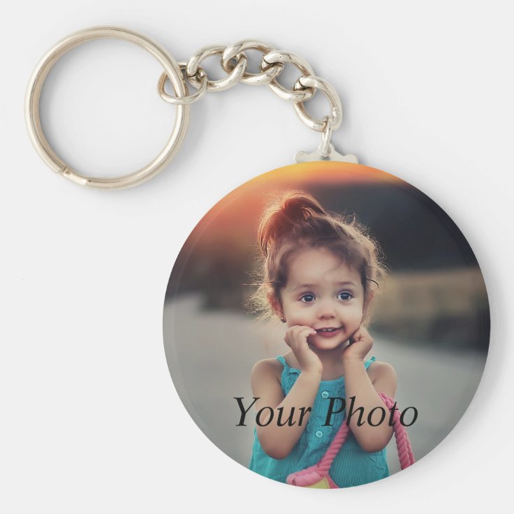 Custom Photo Keychain | Zazzle