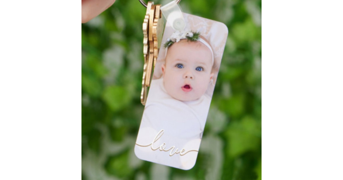 Custom Photo Keychain | Zazzle