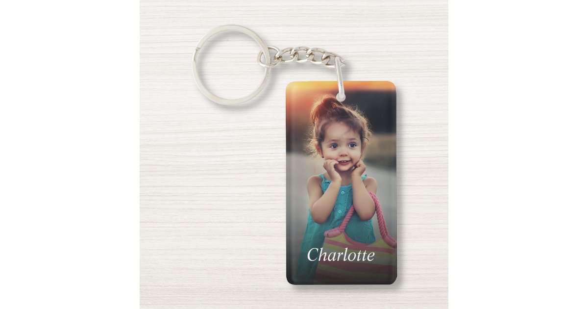 Custom Photo Keychain | Zazzle