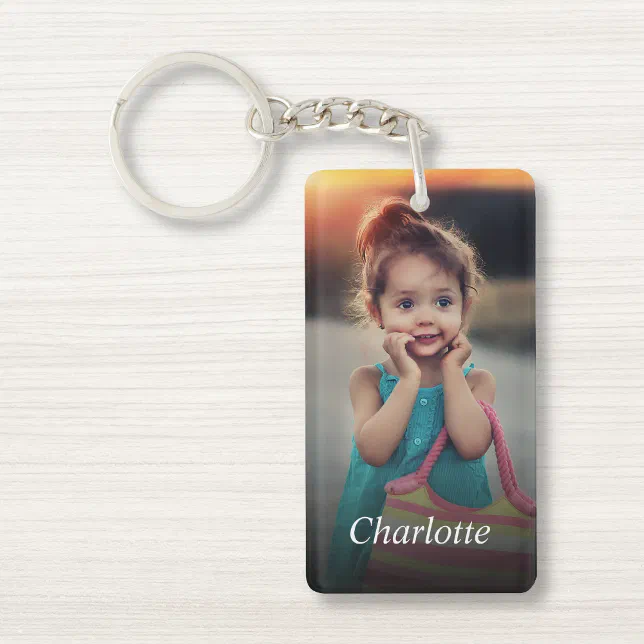 Custom Photo Keychain | Zazzle