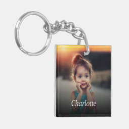 Custom Photo Keychain | Zazzle