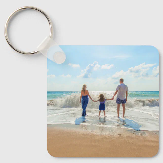 Custom Photo Keychain Gift with Your Family Photos | Zazzle