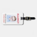 Custom Photo Kids Allergy Alert ICE Warning Badge Luggage Tag | Zazzle