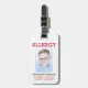 Custom Photo Kids Allergy Alert ICE Warning Badge Luggage Tag | Zazzle