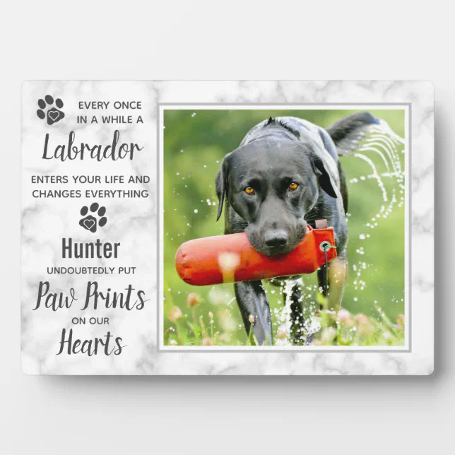 Custom Photo Labrador Retriever Memorial Plaque | Zazzle