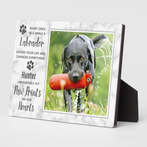 Custom Photo Labrador Retriever Memorial Plaque | Zazzle
