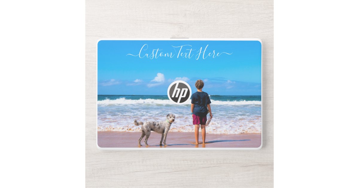 Custom Photo Laptop Skin with Your Photos and Text | Zazzle