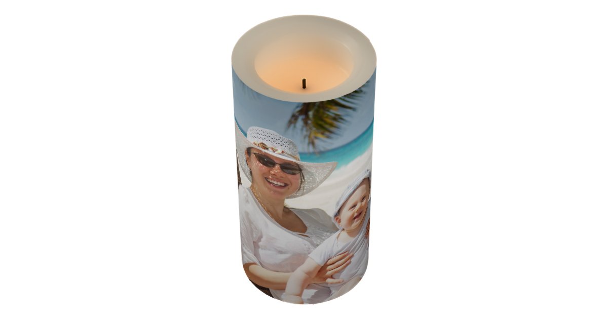 Custom Photo LED Candle | Zazzle