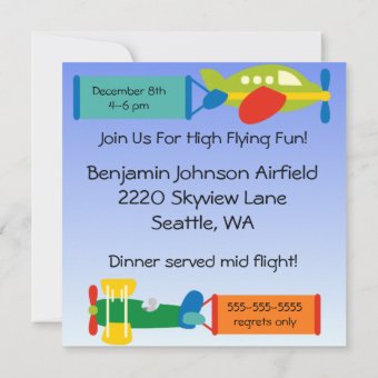 Custom Photo Little Pilot Birthday Invitation | Zazzle