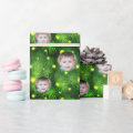 Custom Photo Logo Christmas Tree Christmas Lights Wrapping Paper | Zazzle