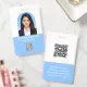 Custom Photo Logo QR Code Employee Sky ID Badge | Zazzle