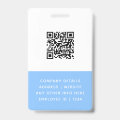 Custom Photo Logo QR Code Employee Sky ID Badge | Zazzle