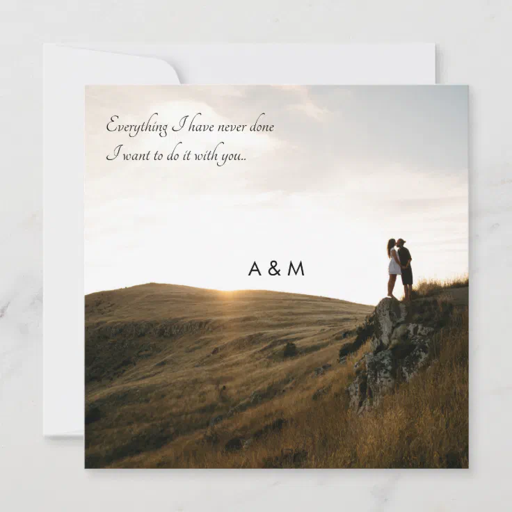 Custom Photo Love Couple Card | Zazzle