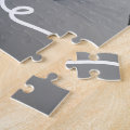 Custom Photo Love Script Wedding Jigsaw Puzzle | Zazzle