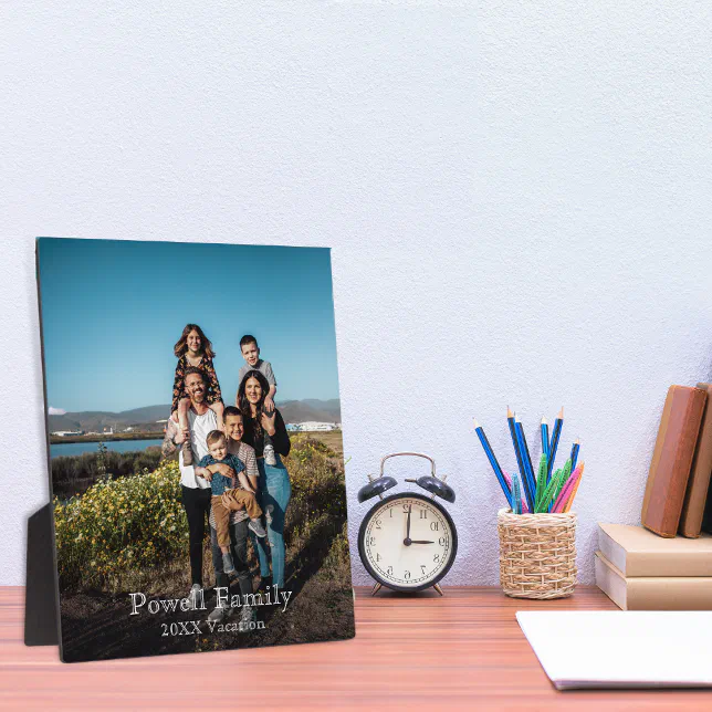 Custom Photo Make it Unique Family Vacation Plaque | Zazzle