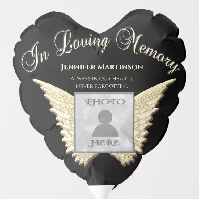 Custom Photo Memorial in Loving Memory Balloon | Zazzle