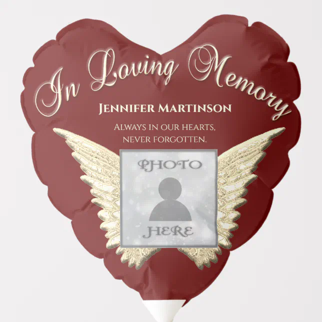 Custom Photo Memorial in Loving Memory Balloon | Zazzle