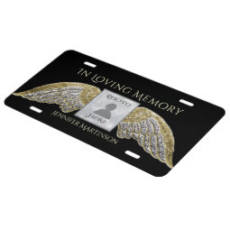 Custom Photo Memorial In Loving Memory License Plate | Zazzle